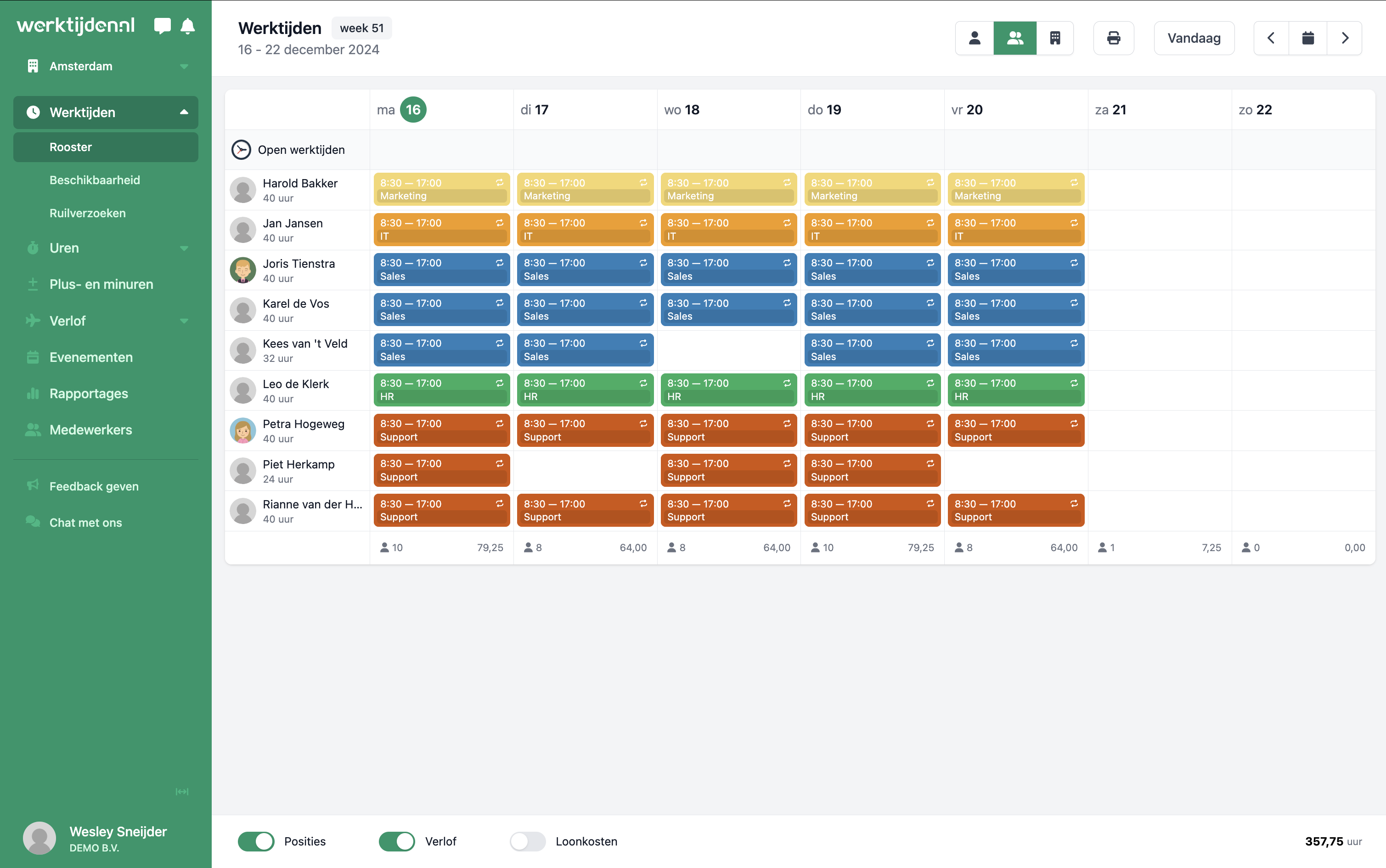 Rooster Maken | Eenvoudig Beschikbaarheid Beheren | Werktijden.nl